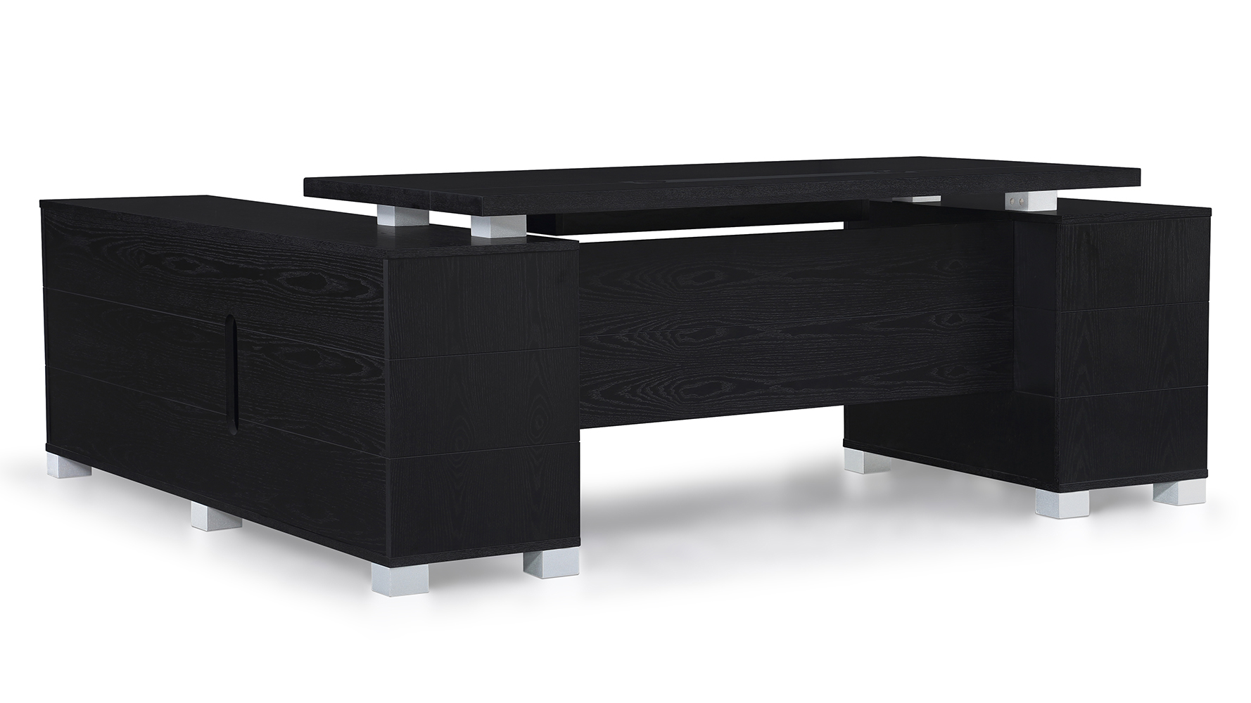 Ford Desk with Return - Black