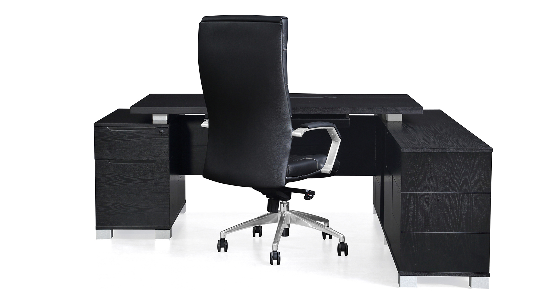 Ford Desk with Return - Black
