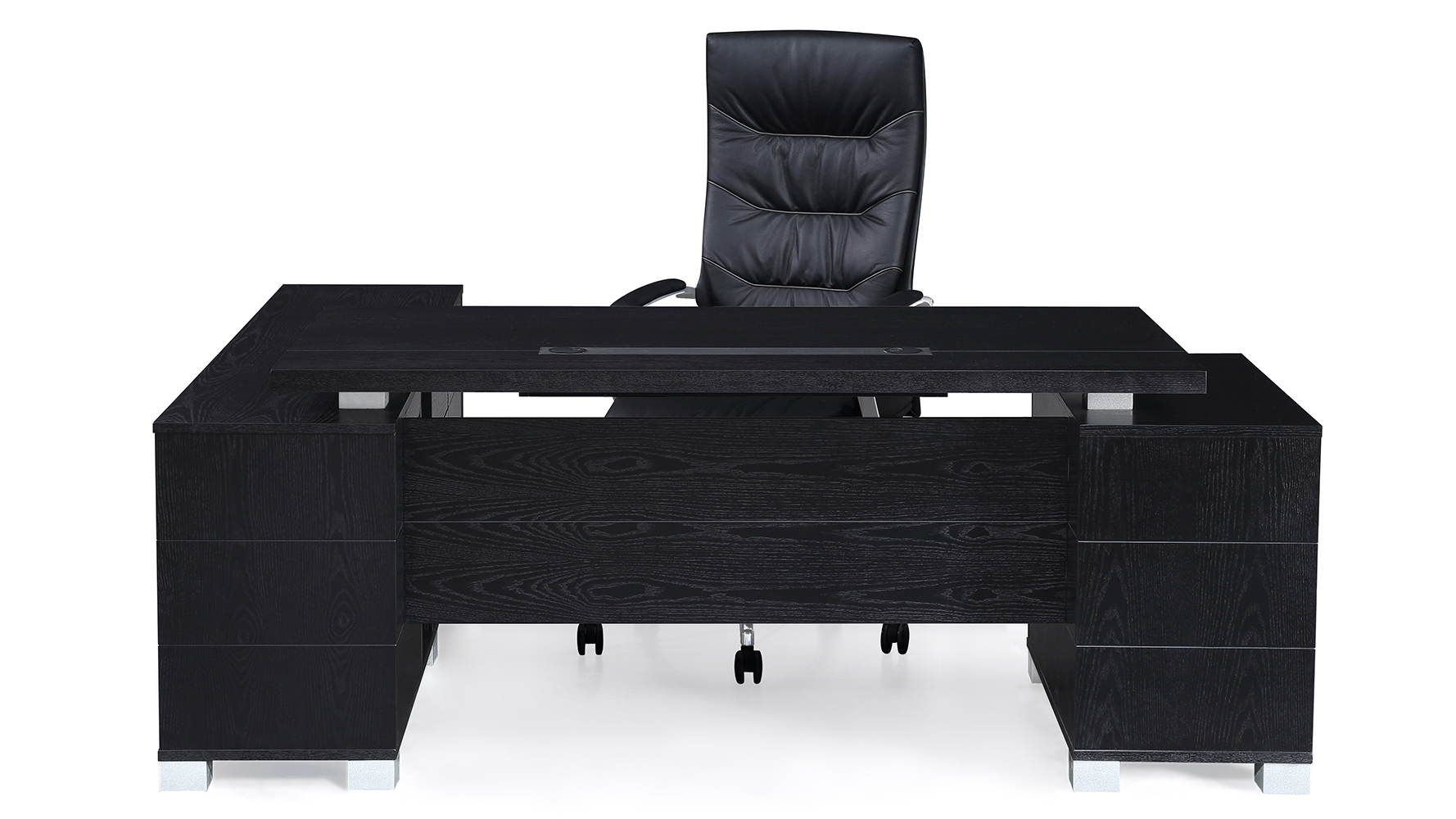 Ford Desk with Return - Black