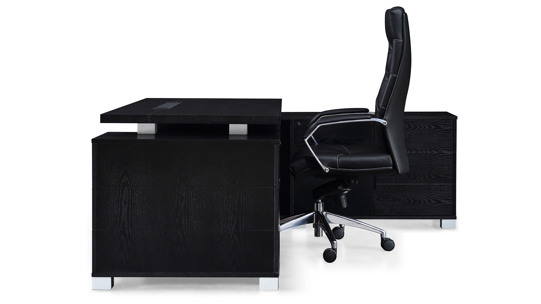 Ford Desk with Return - Black