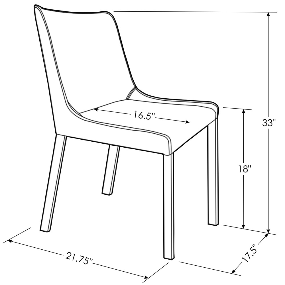 Helena Dining Chair Black/White | Zuri Furniture