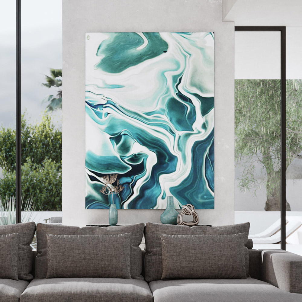 Teal artwork store