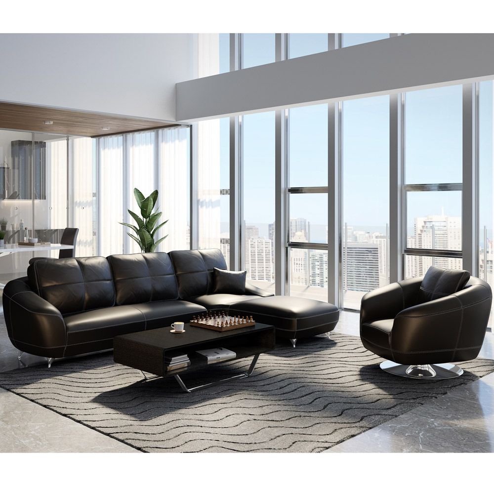 Lucy Swivel Chair - Black