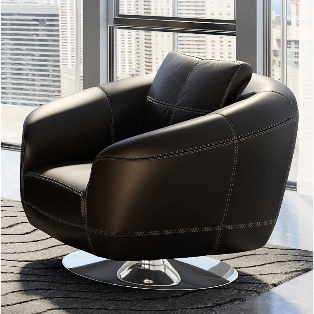 Lucy Swivel Chair - Black