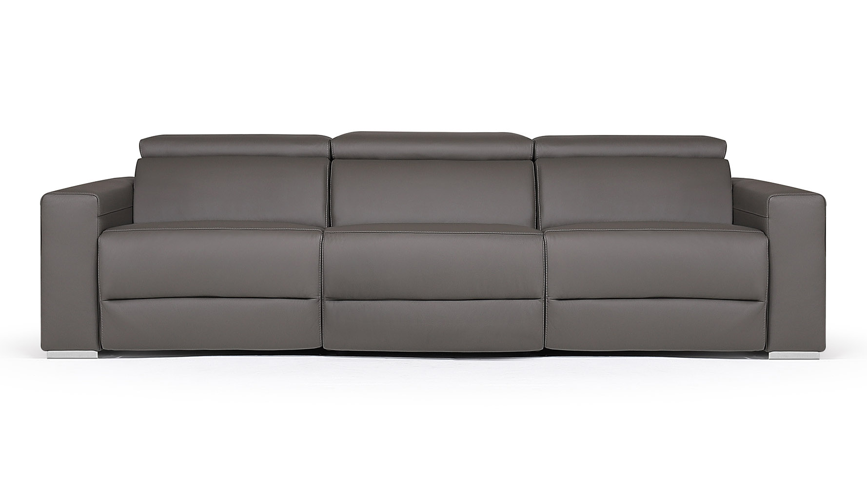 Zuri furniture modern luxor reclining sofa with power headrests store