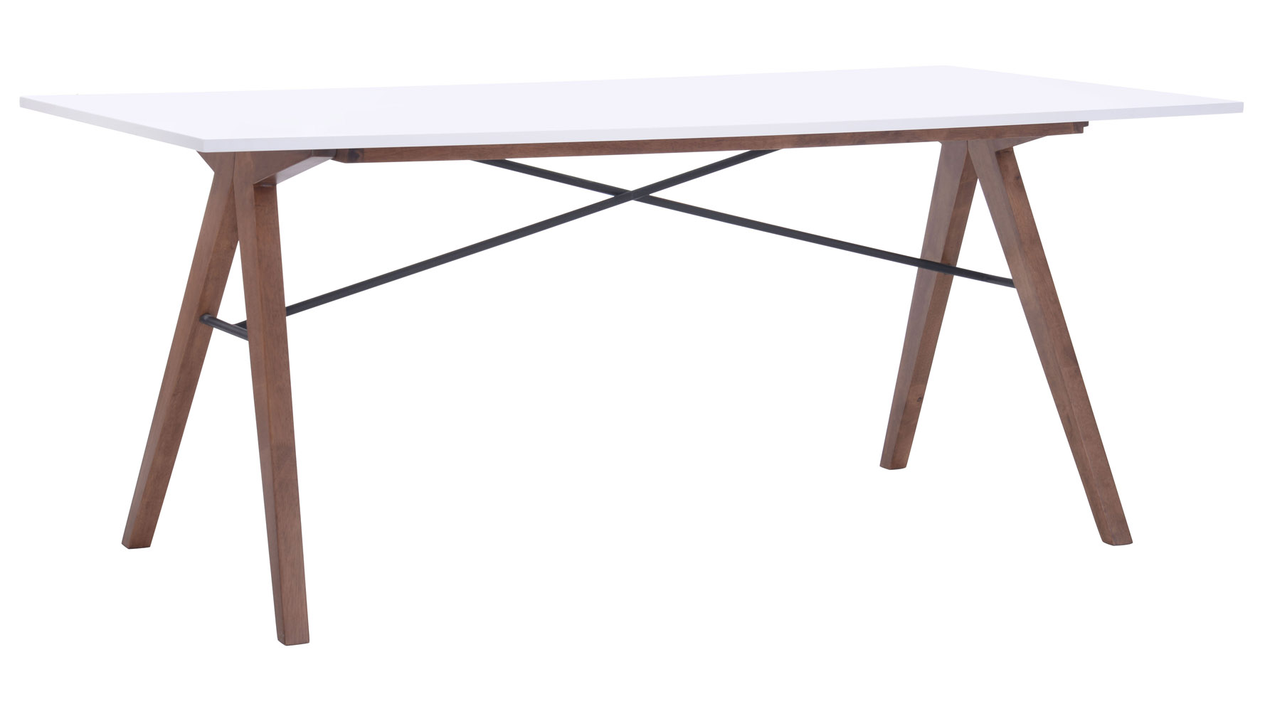 Modern Espen Dining Table Walnut & White | Zuri Furniture