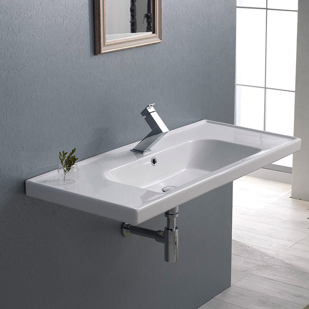Frame Rectangle Ceramic 40 Inch Sink