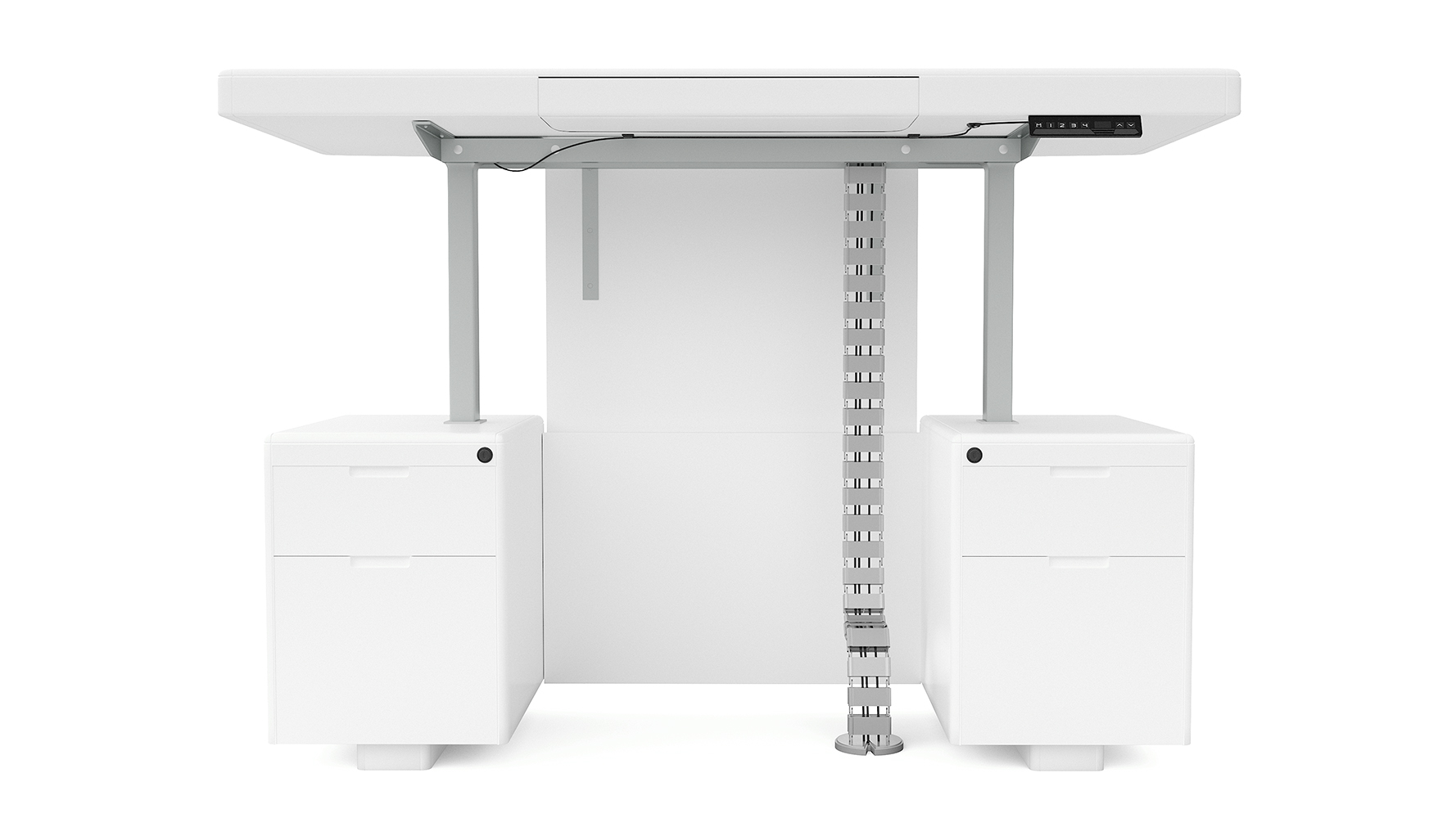 Monroe Adjustable Height Desk - White