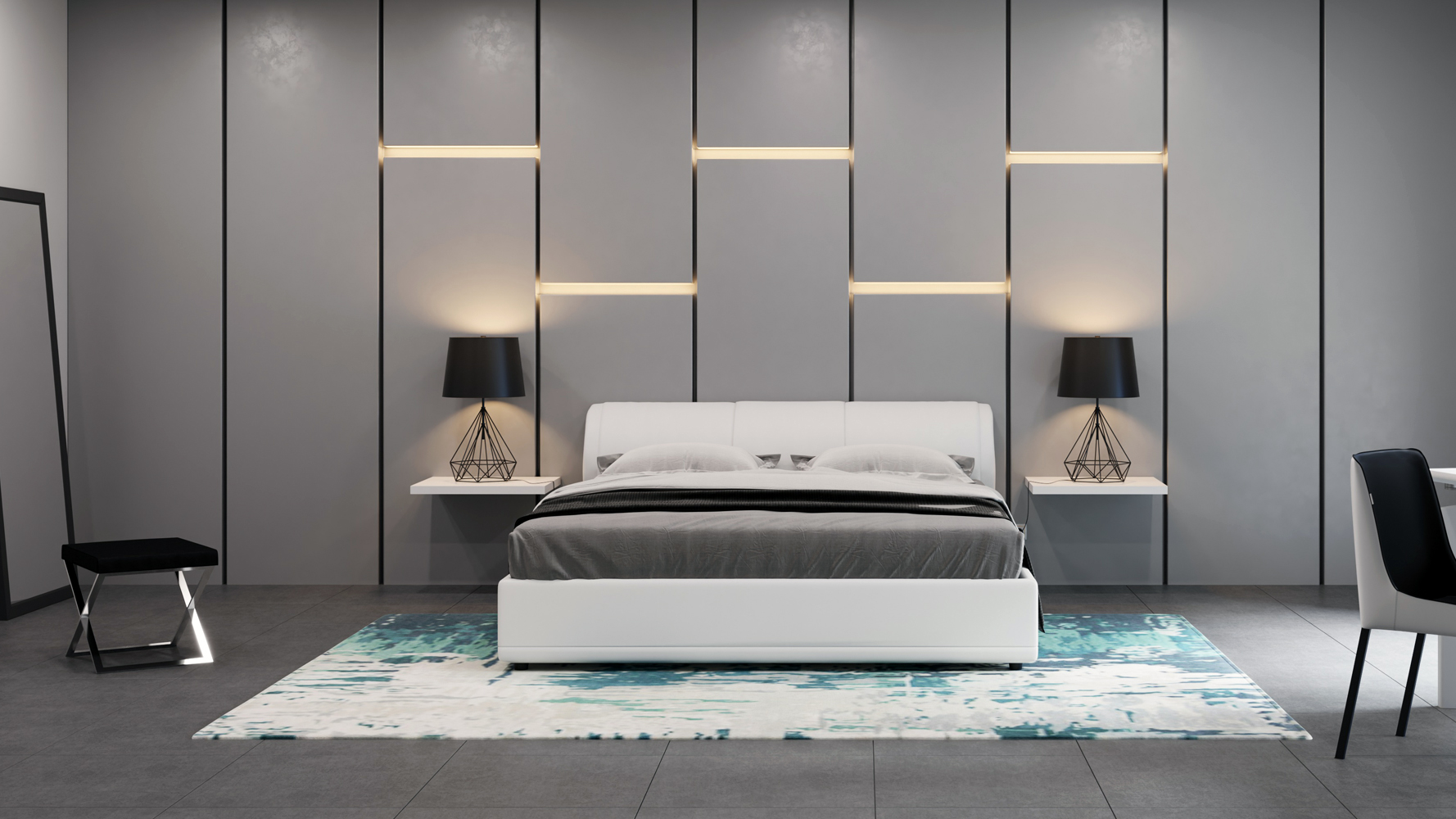 Morocco White Microfiber Leather Storage Bed | Zuri Furniture