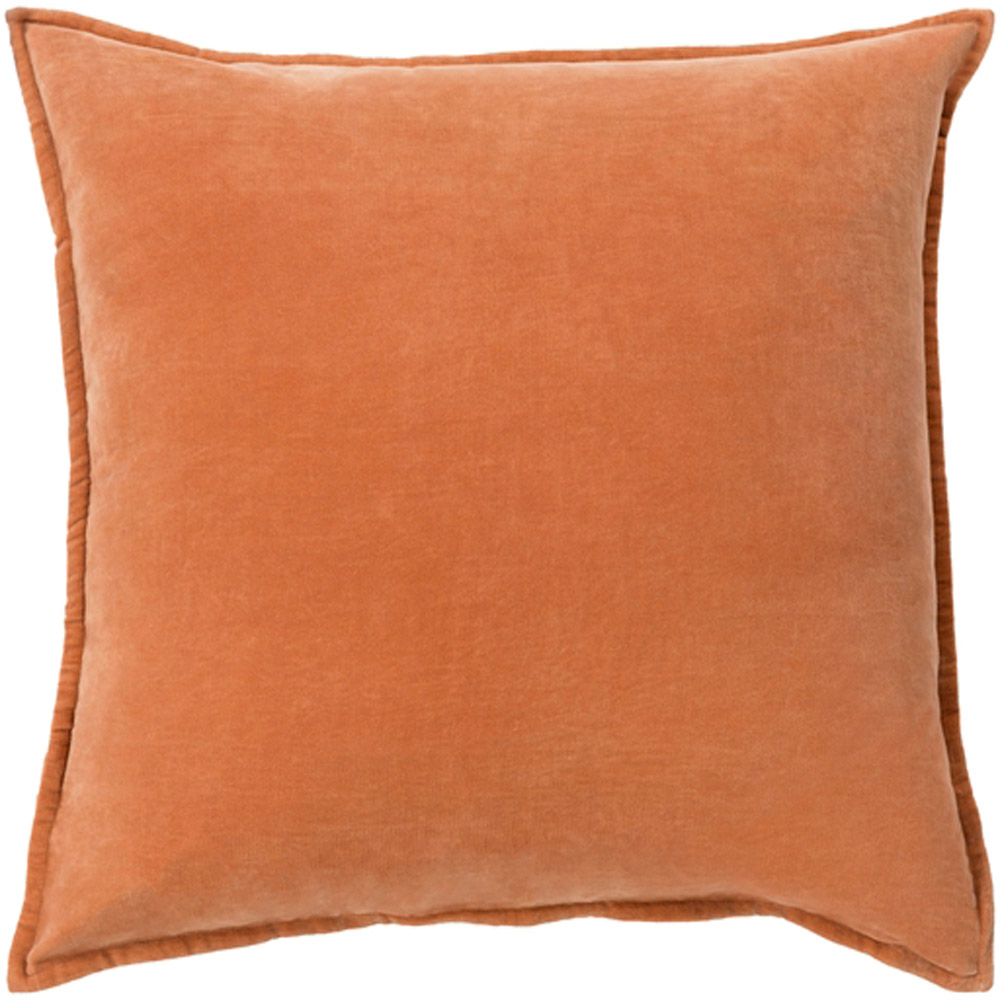 Velvet Square Throw Pillow with Down Insert