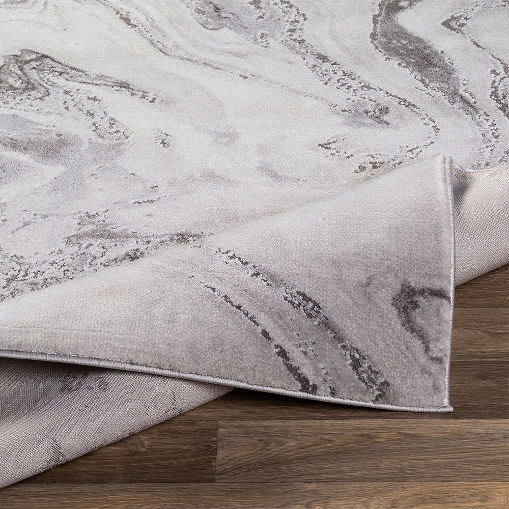 Tibetan Gray and White Rug