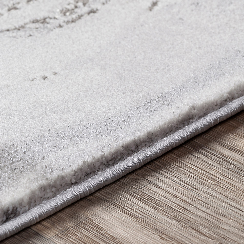 Tibetan Gray and White Rug