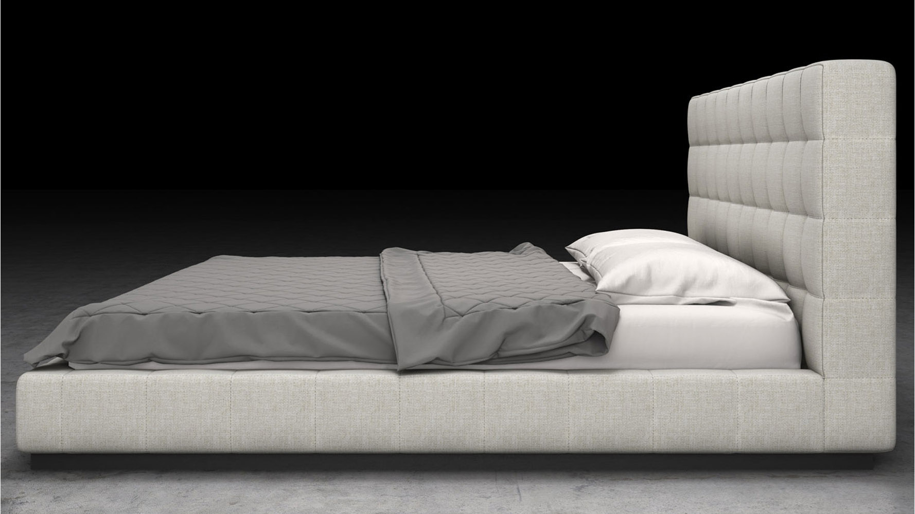 Thompson Bed - Luna Fabric