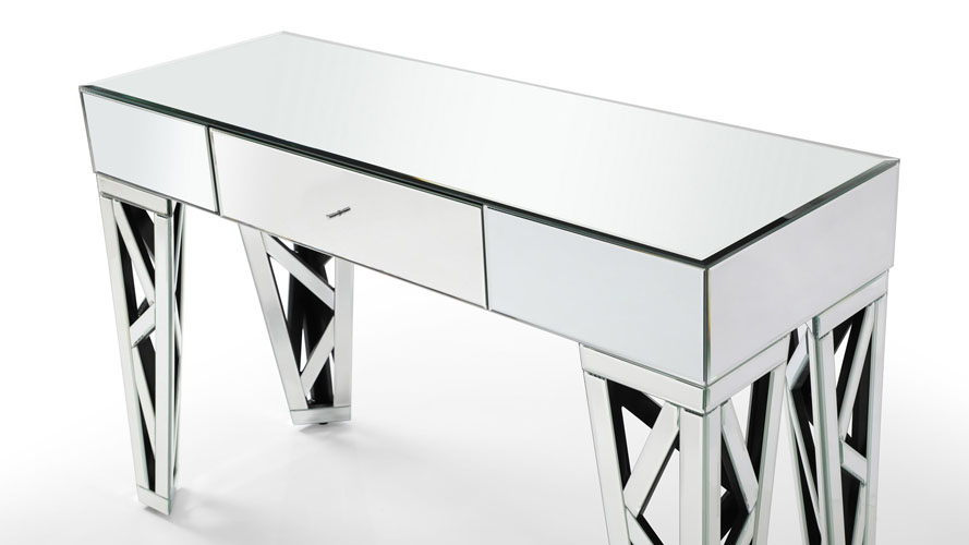Azure Mirrored Console Table