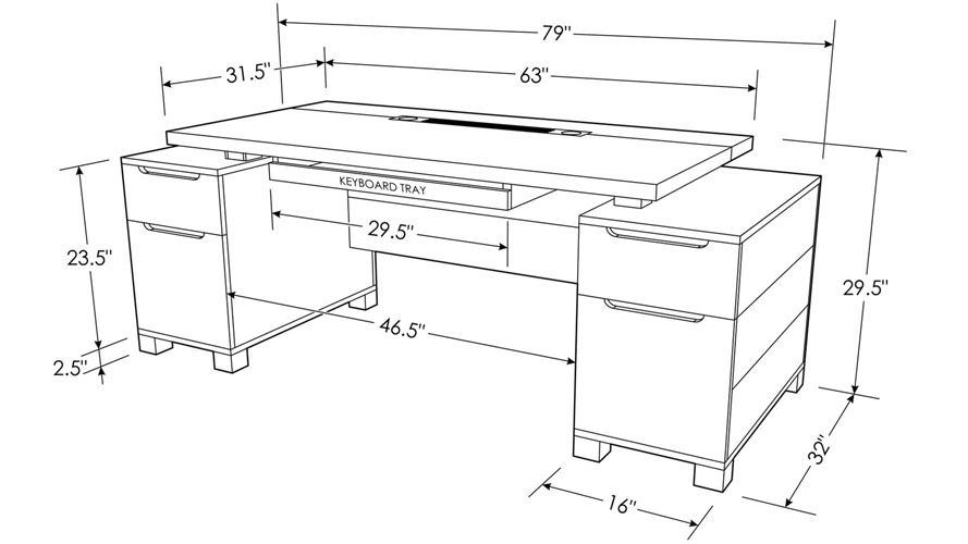 Ford Desk - Dark