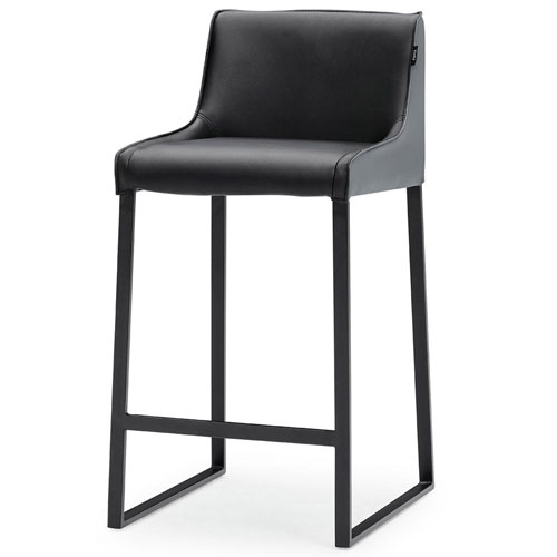 Helena Counter Stool - Black/Gray | Zuri Furniture