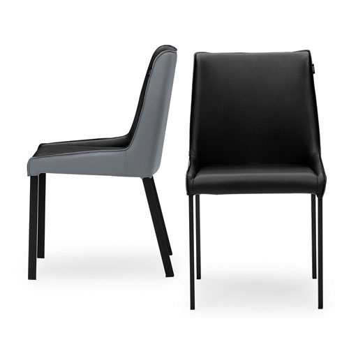 Helena Dining Chair - Black/Gray | Zuri Furniture