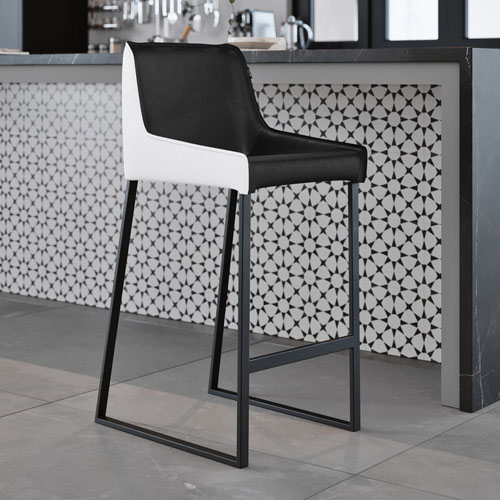 Helena Counter Stool - Black/White | Zuri Furniture