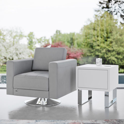 Neve End Table - White