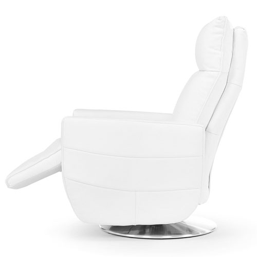 Ritz Reclining Leather Swivel Chair | Zuri Furniture