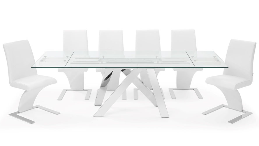Cruz Extension Dining Table - Clear