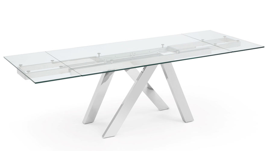 Cruz Extension Dining Table - Clear