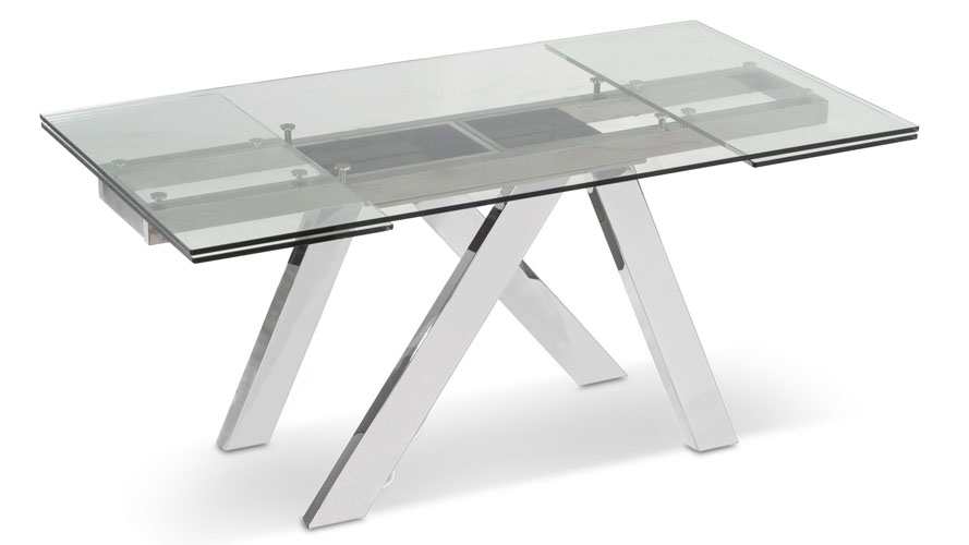 Cruz Extension Dining Table - Clear