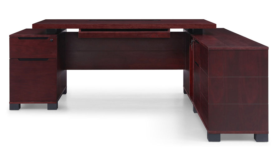 Ford Desk with Return - Mahogany