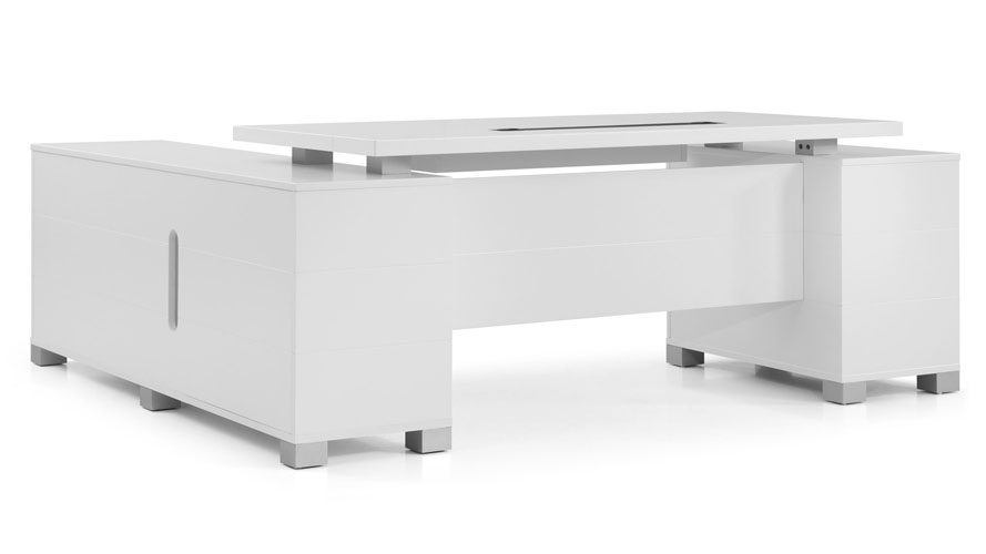 Ford Desk with Return - White
