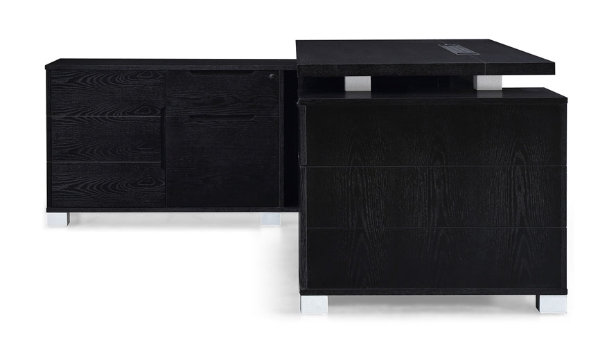 Ford Desk with Return - Black