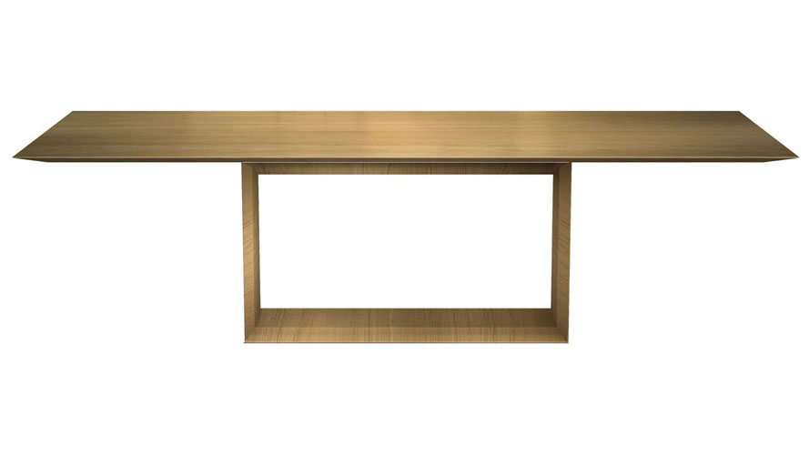 Galice 106 inch Rectangular Wood and Glass Dining Table | Zuri Furniture