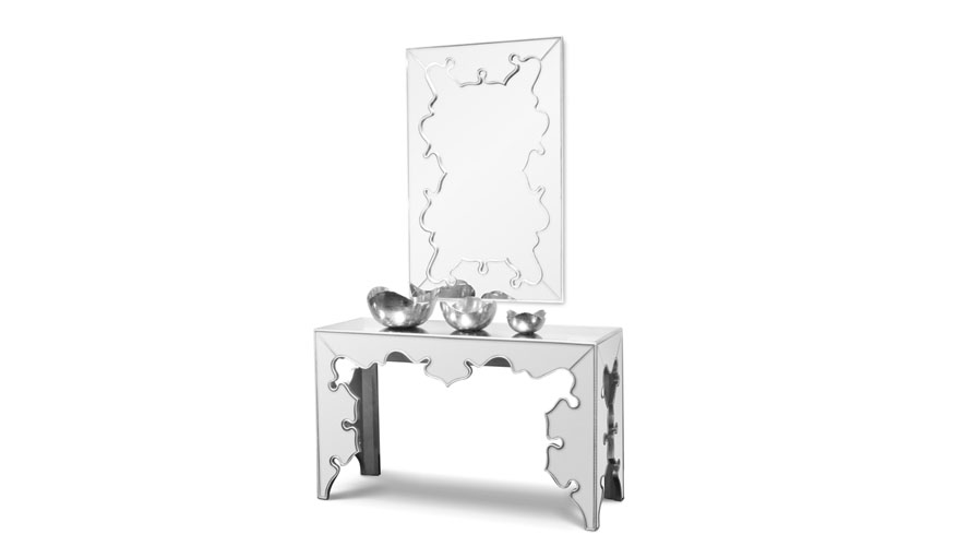 Gotham Baroque Style Contemporary Mirror | Zuri Furniture