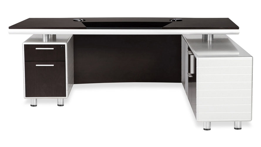 Kennedy Desk with Return - Dark