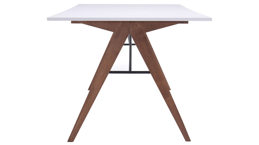 Modern Espen Dining Table Walnut & White | Zuri Furniture