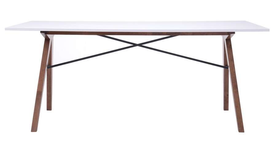 Modern Espen Dining Table Walnut & White | Zuri Furniture