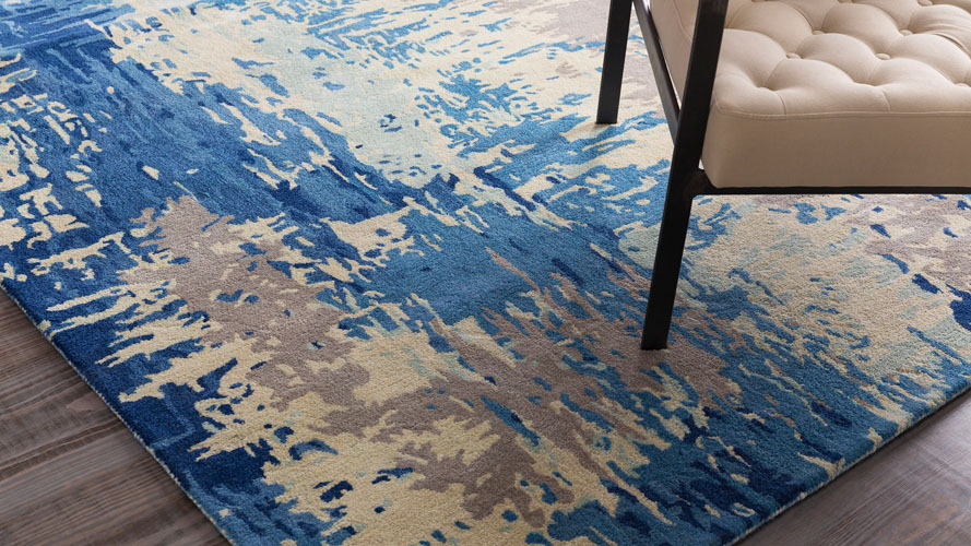 Static Rug Cobalt