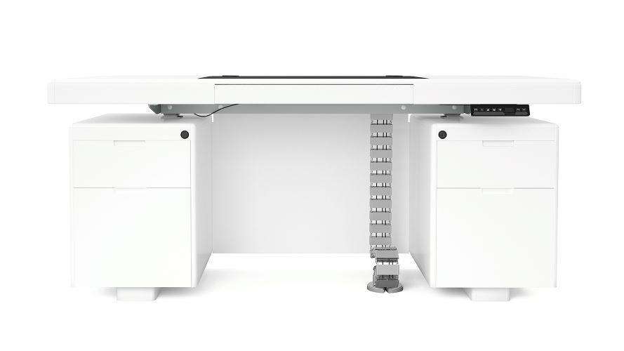 Monroe Adjustable Height Desk - White