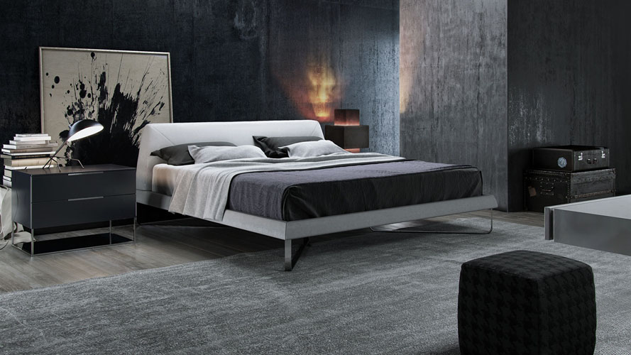 Upholstered Dove Grey Astrid Bed
