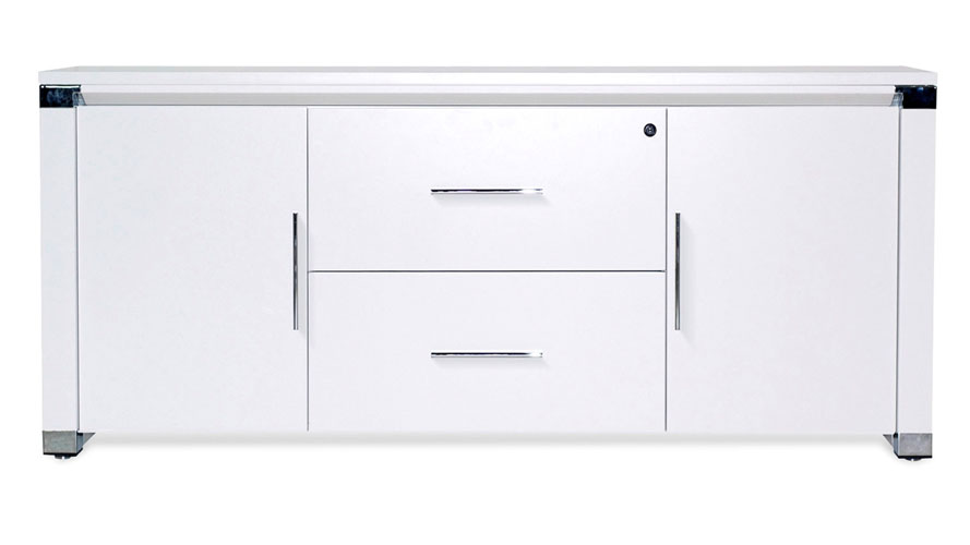 White Delano Credenza