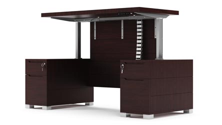 Ford Adjustable Height Desk - Dark