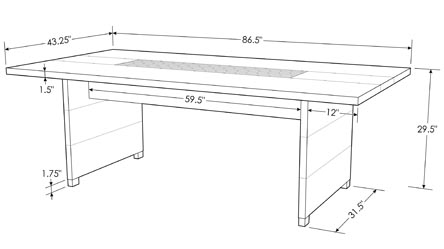 Ford Meeting Table - Dark