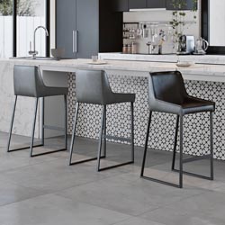 Helena Counter Stool - Black/Gray | Zuri Furniture