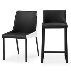 Helena Counter Stool - Black/White | Zuri Furniture