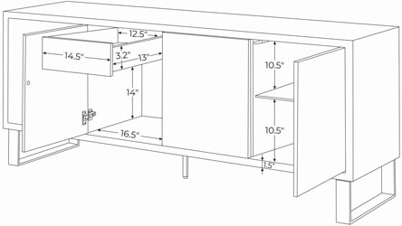 Neve Sideboard - Gray