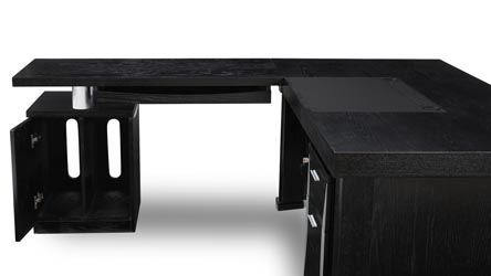 Pierce black corner desk store