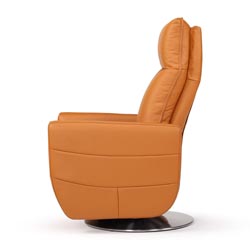 Ritz Reclining Leather Swivel Chair | Zuri Furniture