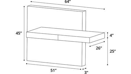 Walker Desk - Gray Oak