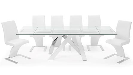 Cruz Extension Dining Table - Clear