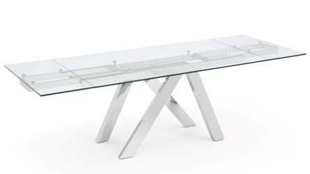 Cruz Extension Dining Table - Clear