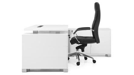 Ford Desk with Return - White